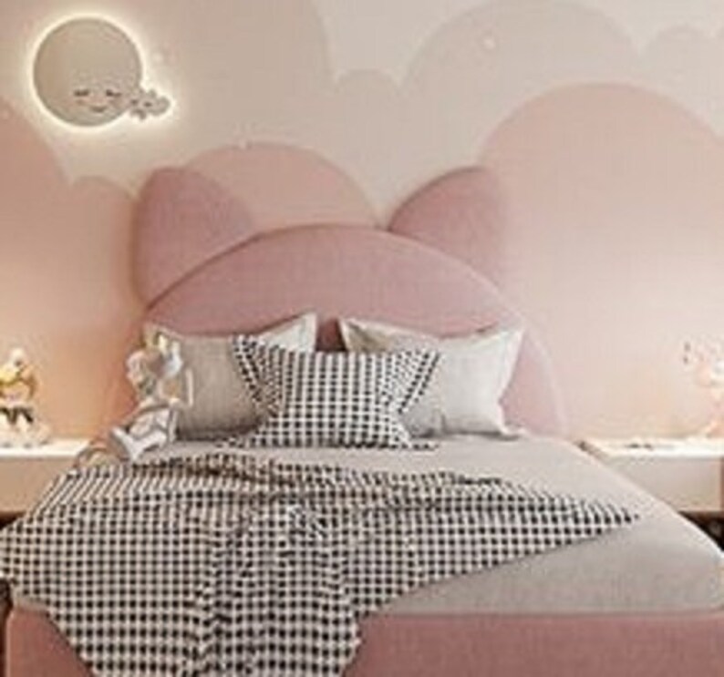 Cat Shaped Headboard Upholstered Kids Headboard Wall Mounted - Etsy