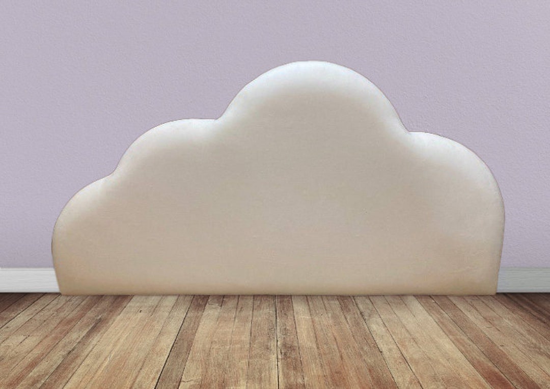 Gift for Kids Headboard Cloud Panel, Upholstered Soft Cloud, Velour ...