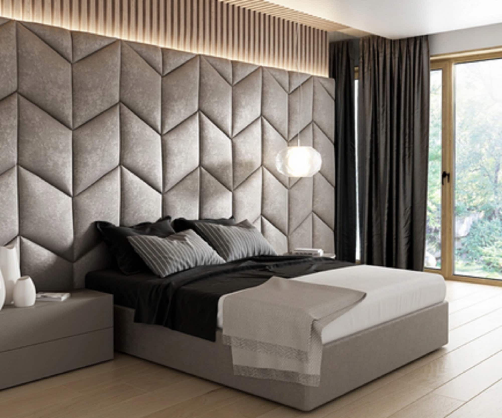 Luxury Upholstered Rhombus Soft Wall Panels Upholstered Head - Etsy