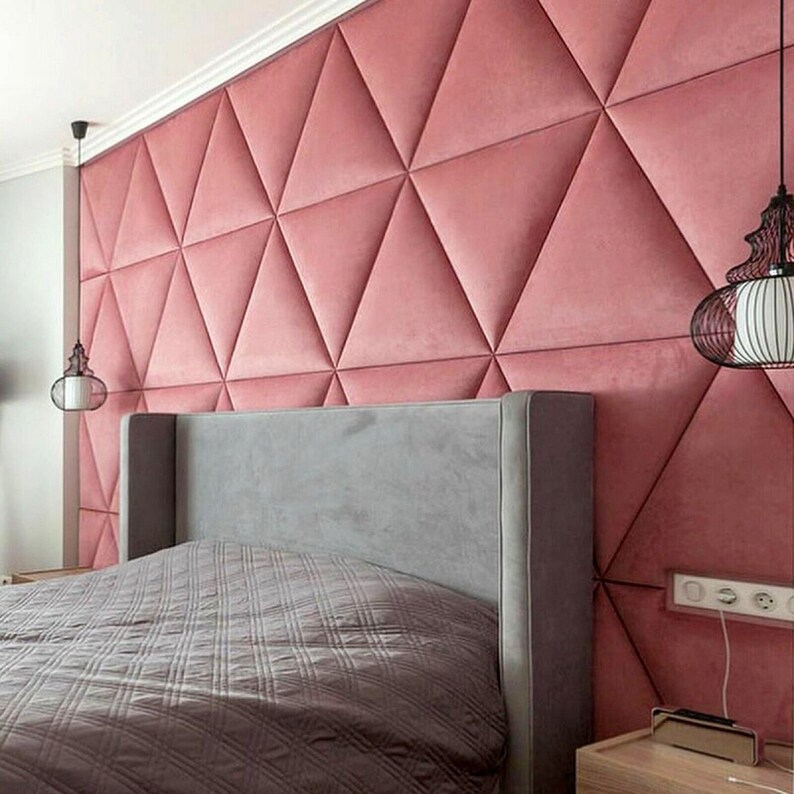 Luxury Triangles Upholstered Soft Wall Panels, Headboard Panel ...
