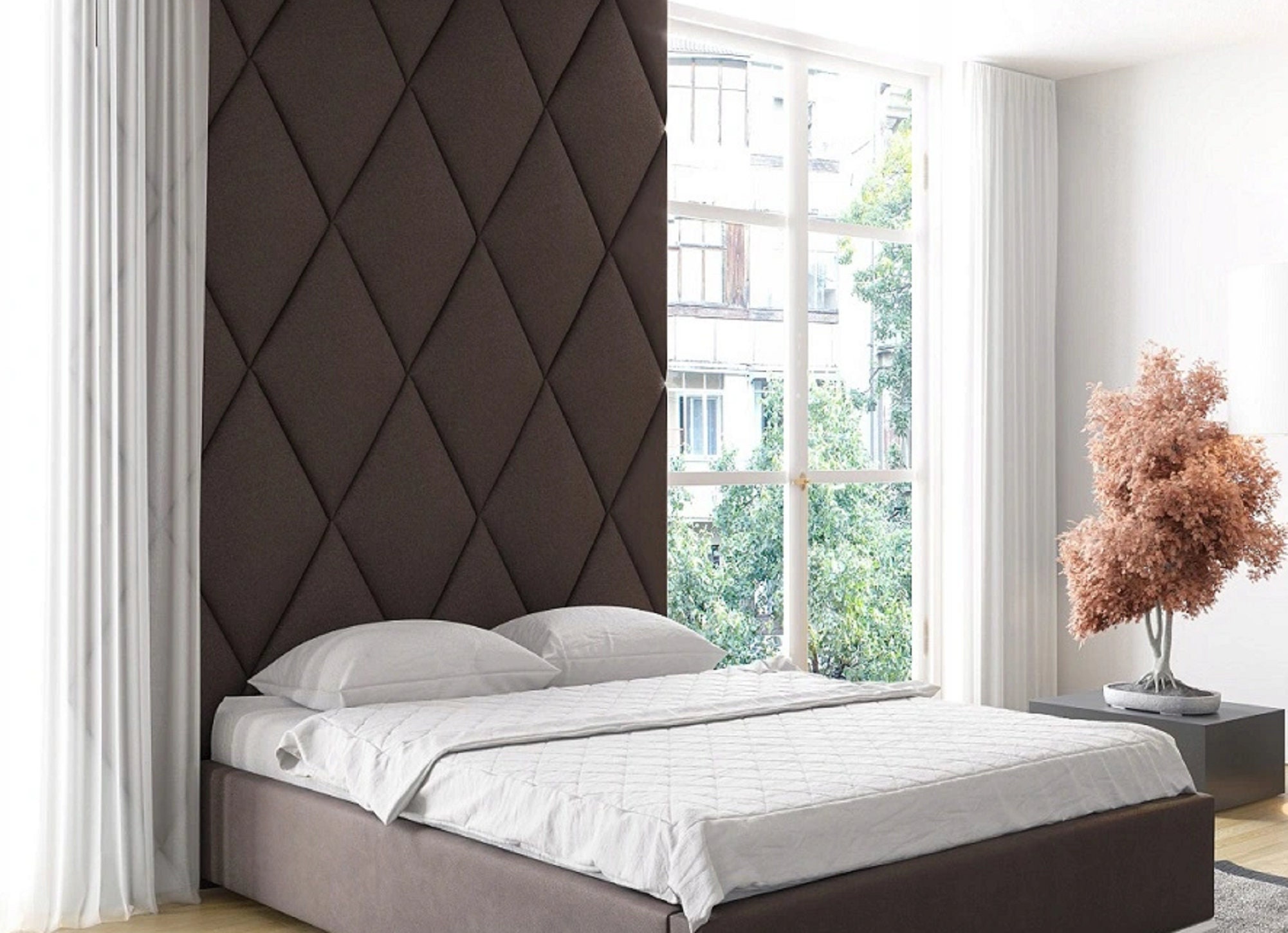 Luxury Upholstered Rhombus Soft Wall Panels Upholstered Head - Etsy