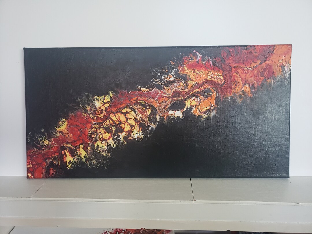 Red Flame Thrower on Black (also Available in Green on Black) - Etsy