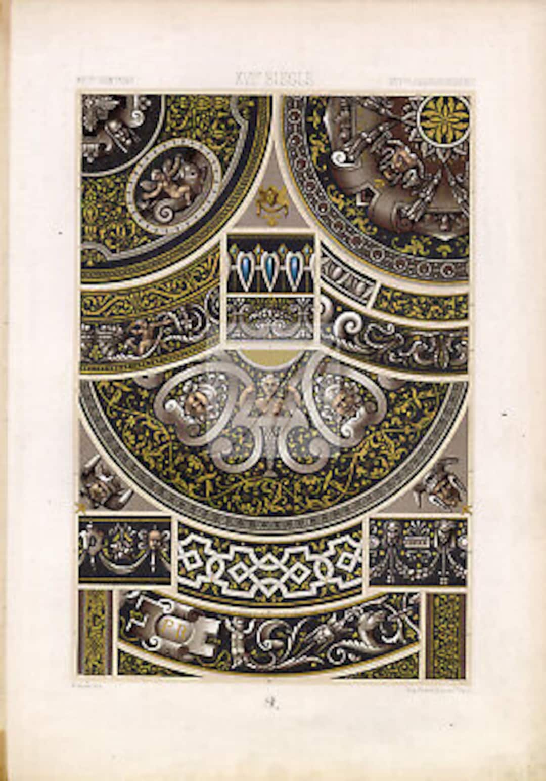 GROTESQUE 16th Century Border / Frames / Ceiling Design - Etsy