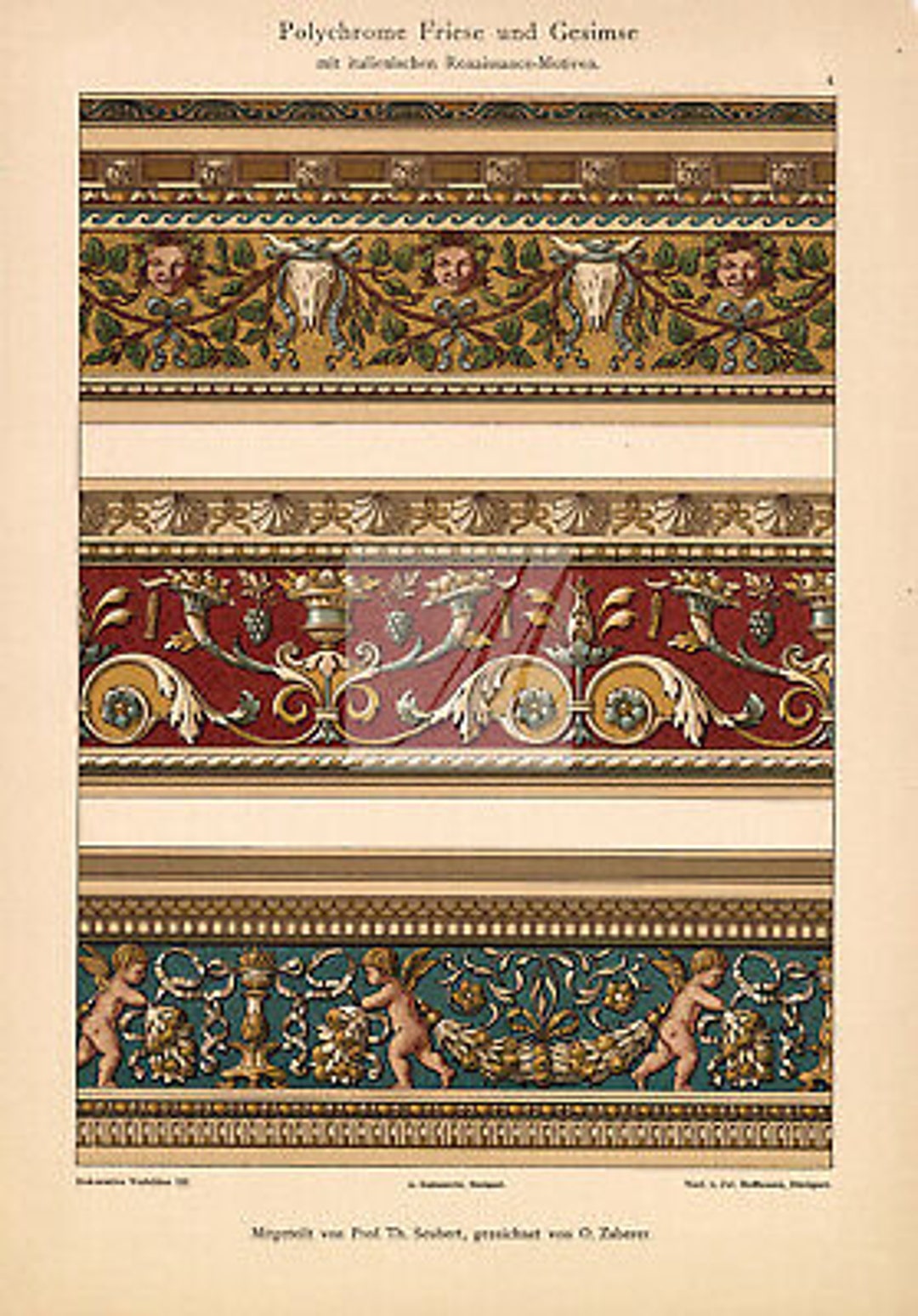 DEKORATIVE Vorbilder III Polychrome Friese Und Gesimse 1904 - Etsy DEKORATIVE Vorbilder III Polychrome Friese Und Gesimse 1904 - Etsy
