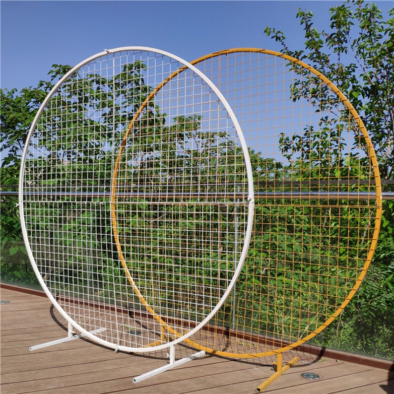 Round Grid Round Wedding Mesh Backdrop Wall Wedding - Etsy