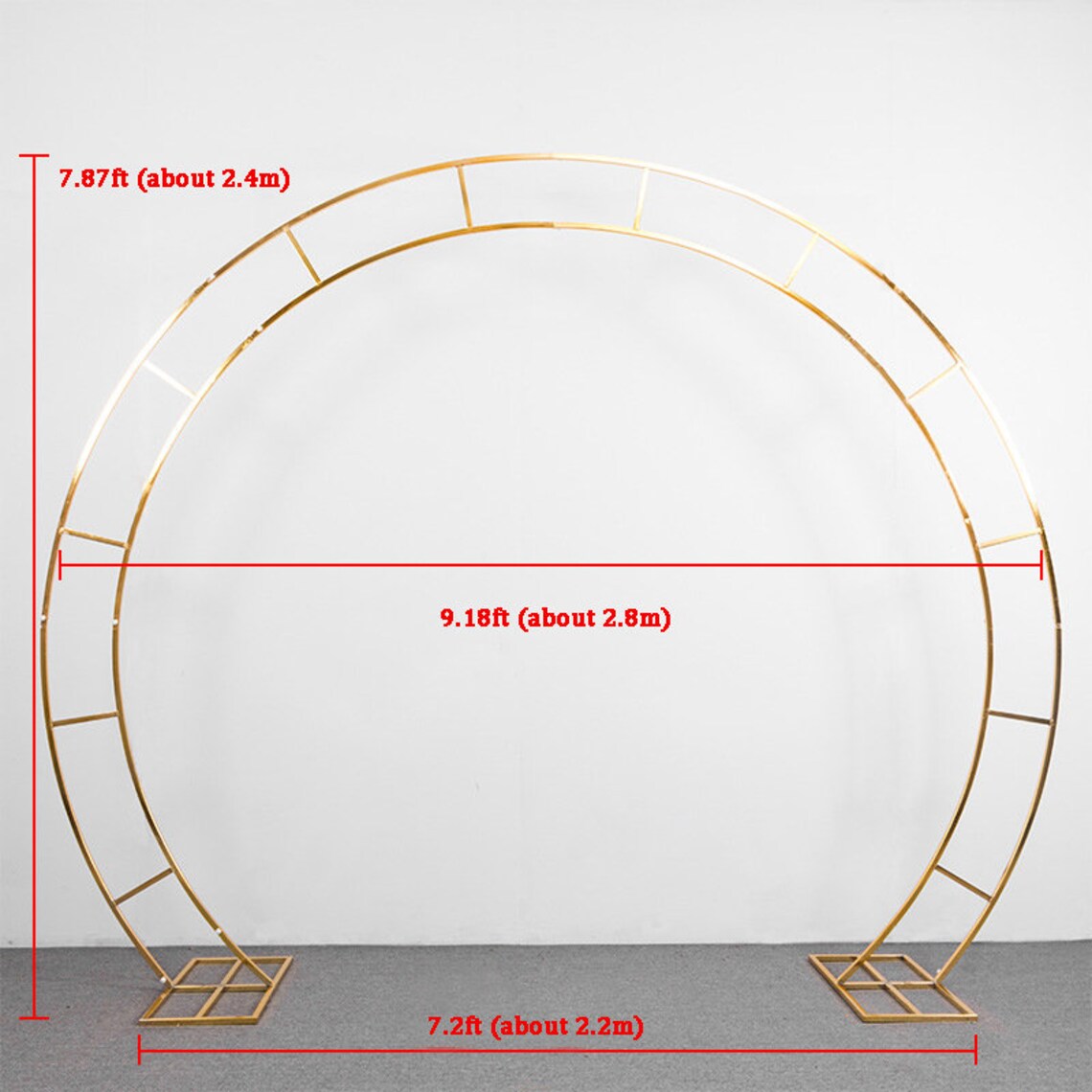 Shiny Gold Iron Wedding Arch: Double Pole, 9.18ft X 7.87ft - Etsy