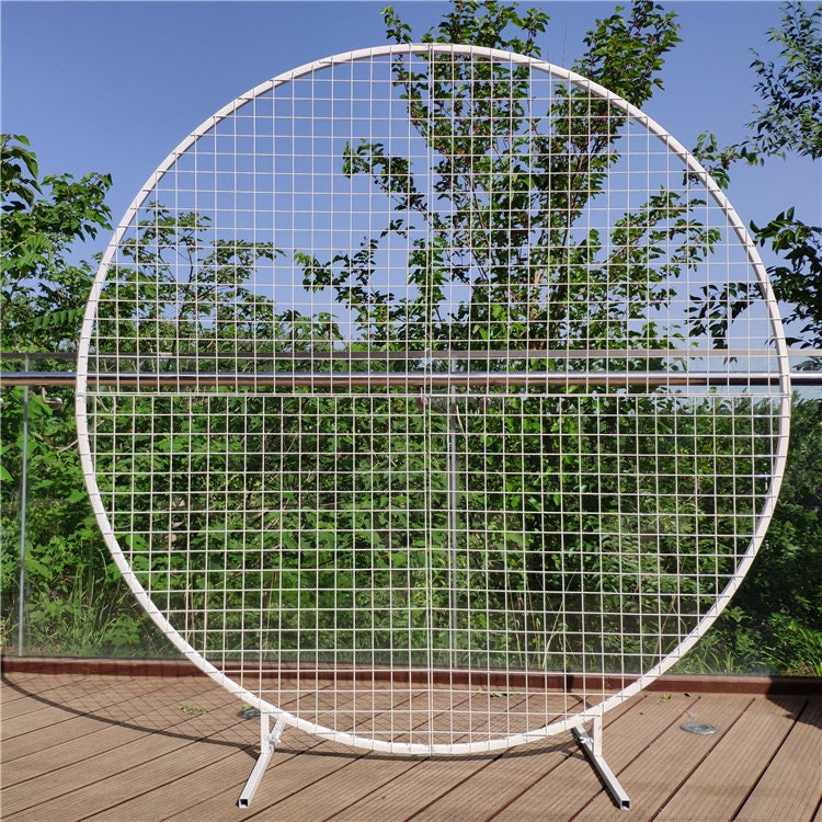 Round Grid Round Wedding Mesh Backdrop Wall Wedding - Etsy