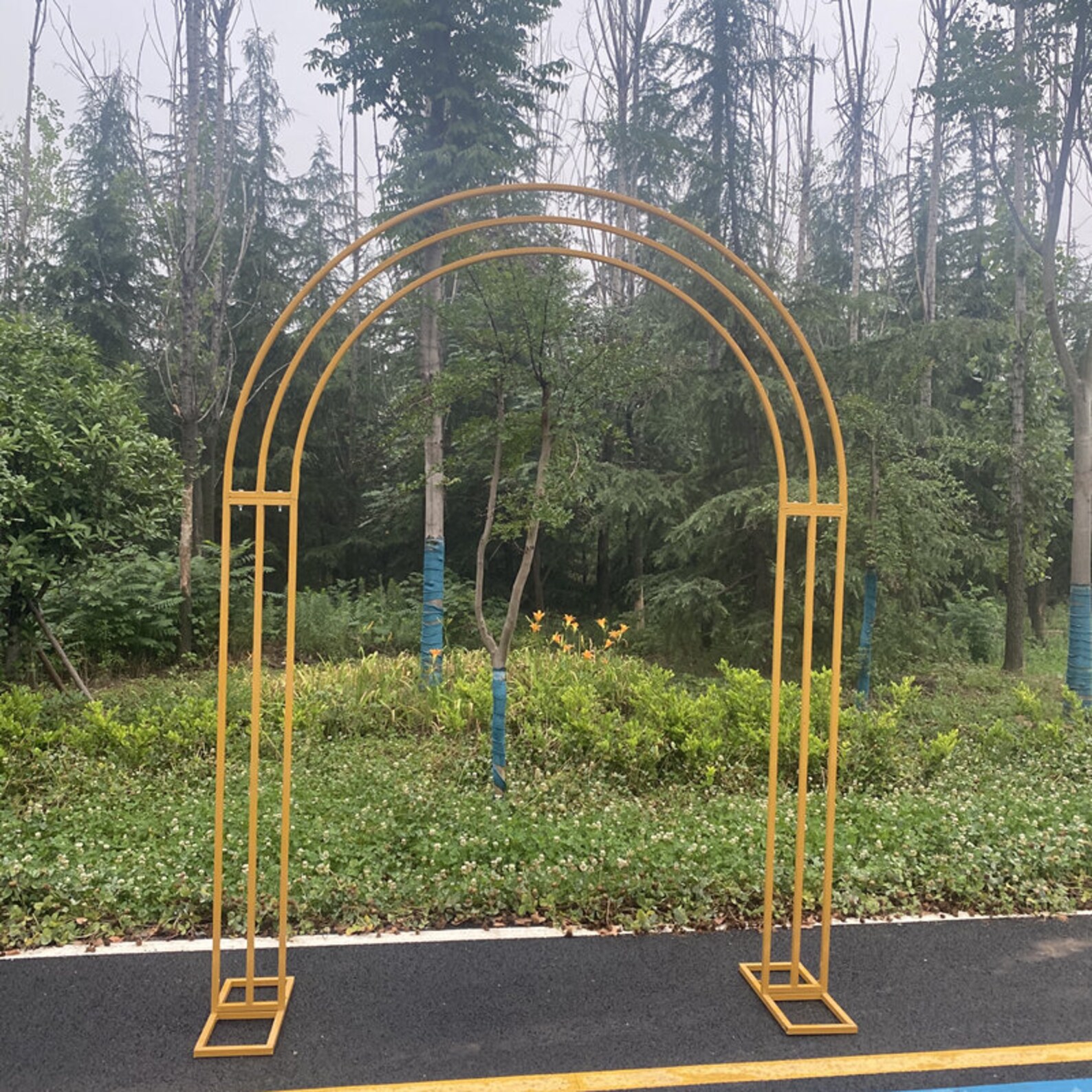 Round Top Metal Wedding Arbor: Floral Arch Backdrop - Etsy