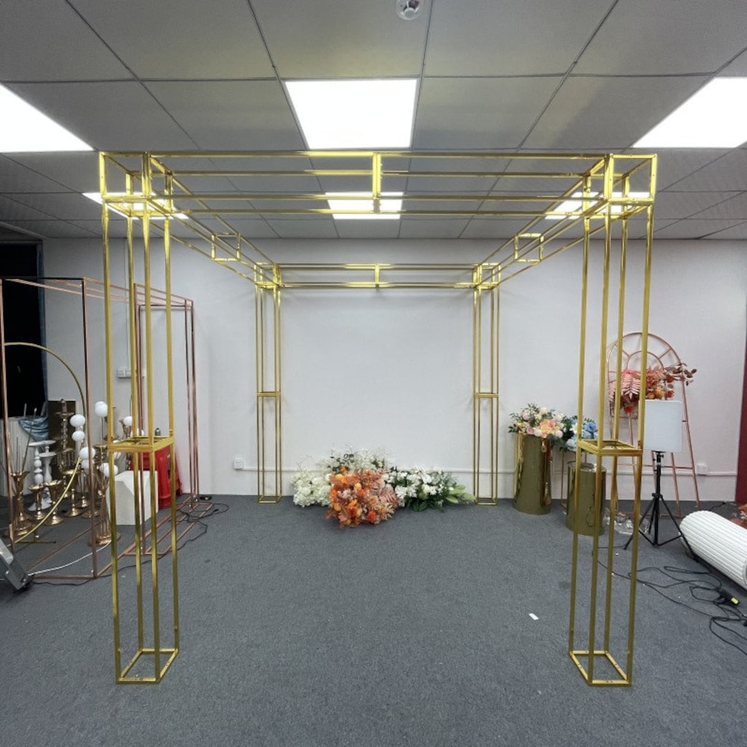 Shiny Gold Arbor Wedding Arbor Backdrop Arch Decor Square Truss Arch - Etsy