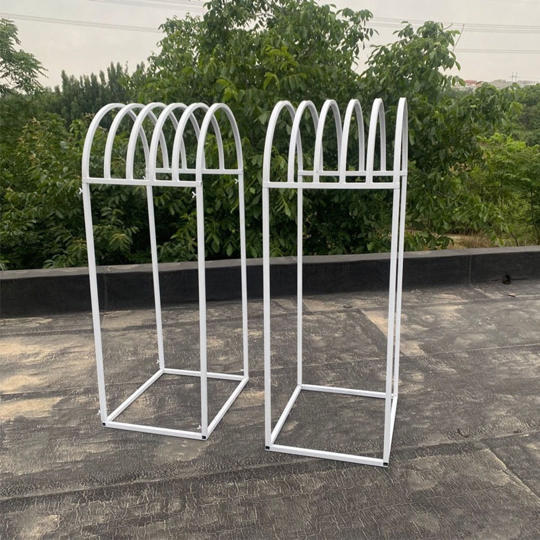 Round Top Floral Arch Metal Arbor Sign Stand Backdrop Stand Decor ...