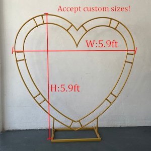 Heart Metal Arch Flower Stand for Wedding Backdrop Valentine's Day ...