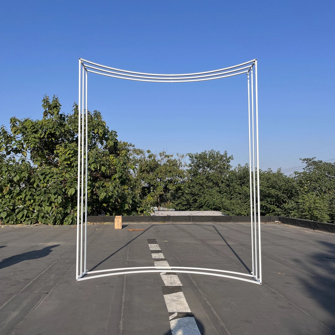 New Curved Square Background Frame Wedding Backdrop Stand Metal Custom ...