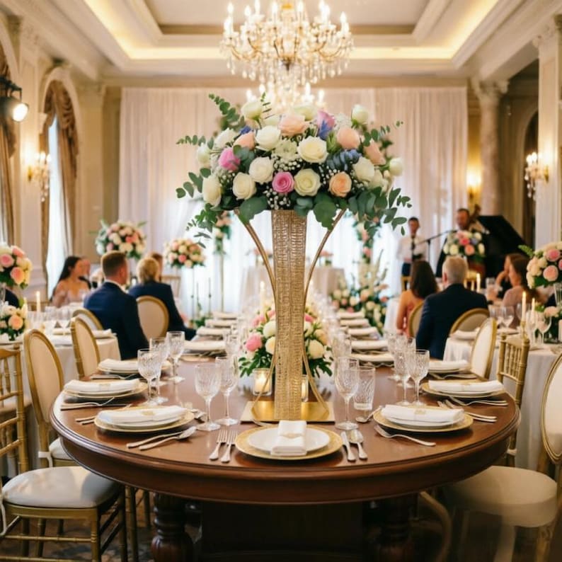 Luxury Metal Wedding Flower Stand, Table Centerpiece, Event Decor ...