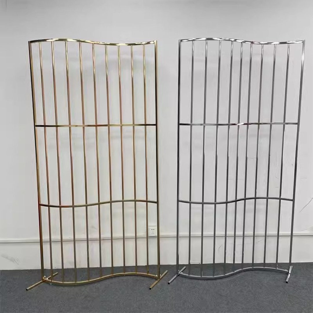 Gold/silver Wedding Backdrop Stand: Iron Ceremony Arch 6.56ft - Etsy