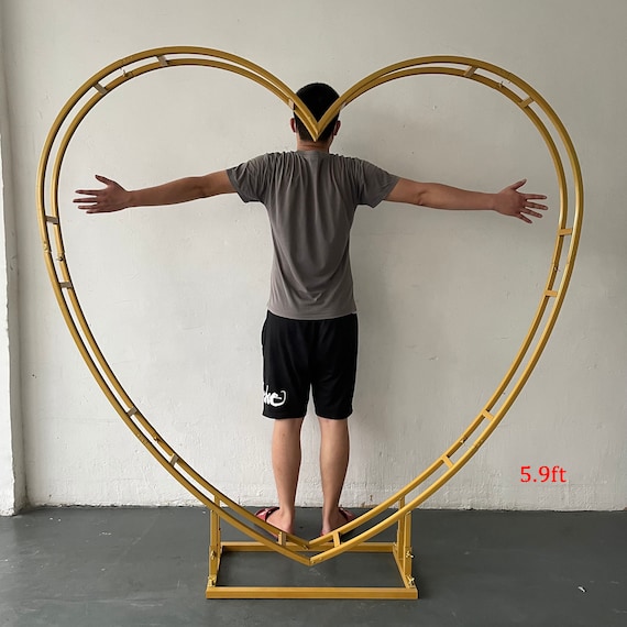 Double Heart Arch Metal Wedding Arch Heart Flower Arch - Etsy