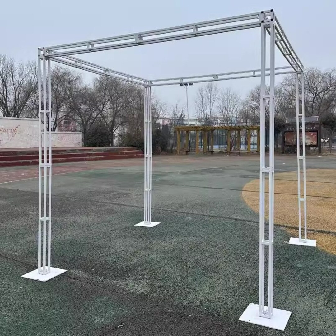 3D Metal Wedding Arch Ceremony Square Truss Pavilion Backdrop Frame ...
