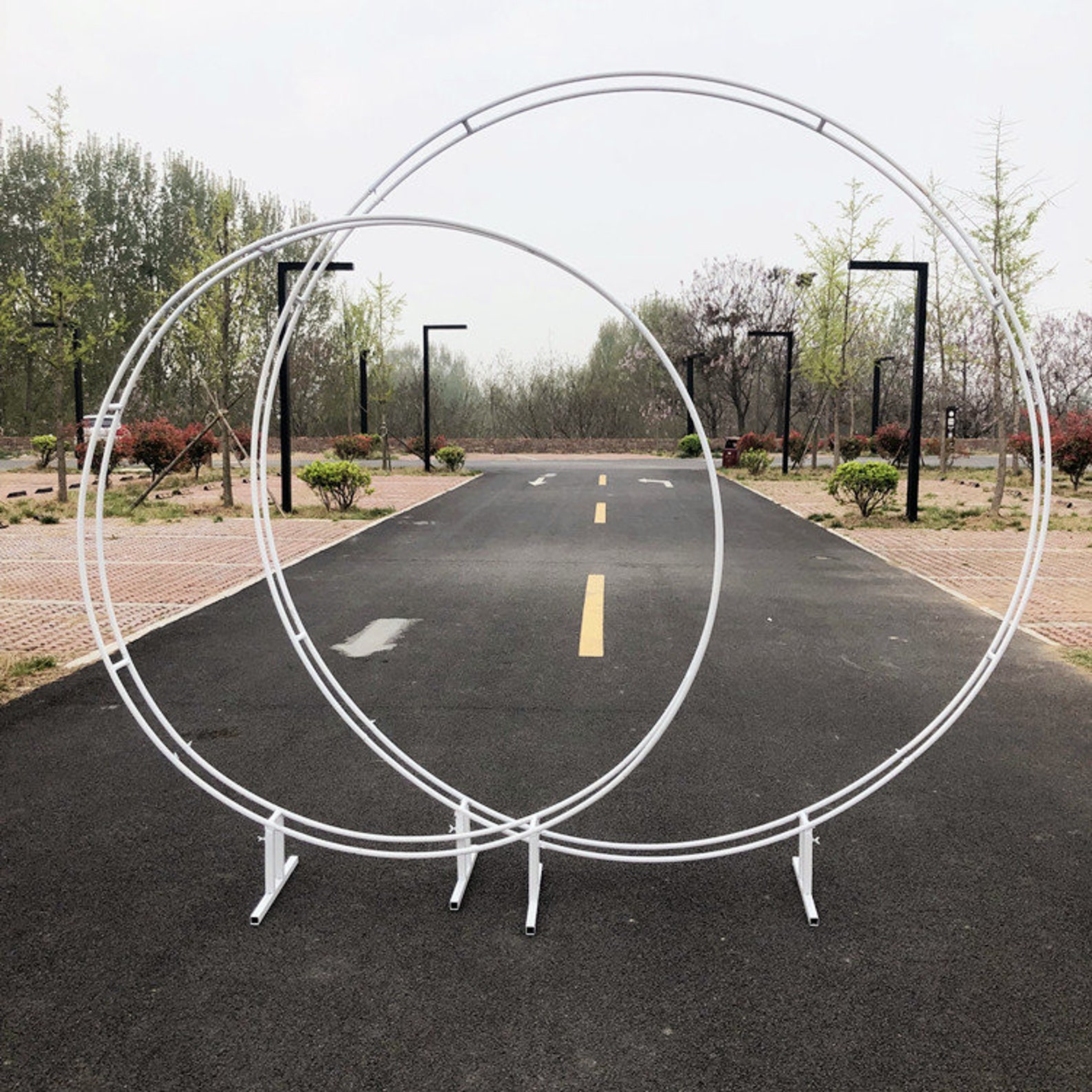 Double Rings Backdrop Wedding Backdrop Round Flower Arch - Etsy UK