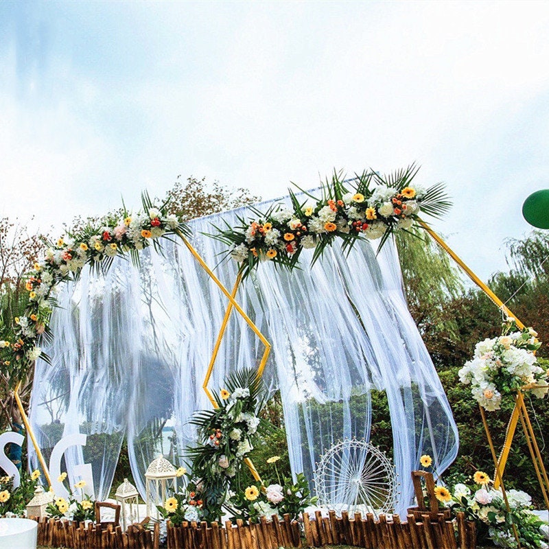 Hexagon Wedding Arch Metal Hexagon Archway Flower Arch Etsy Uk