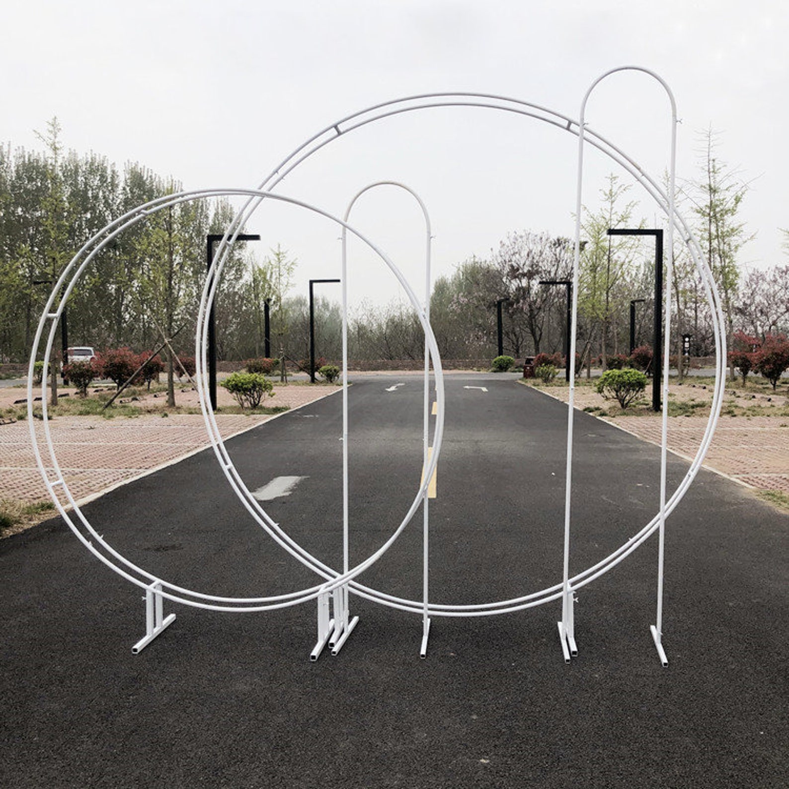 Double Rings Backdrop Wedding Backdrop Round Flower Arch - Etsy UK