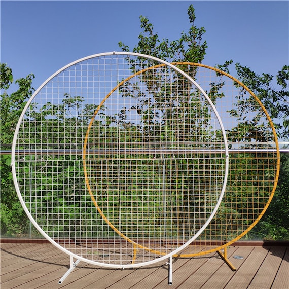 Round Grid Round Wedding Mesh Backdrop Wall Wedding - Etsy