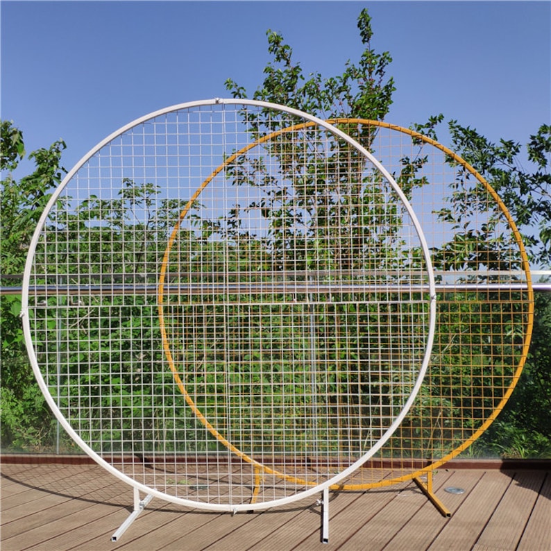 Round Grid Round Wedding Mesh Backdrop Wall Wedding - Etsy
