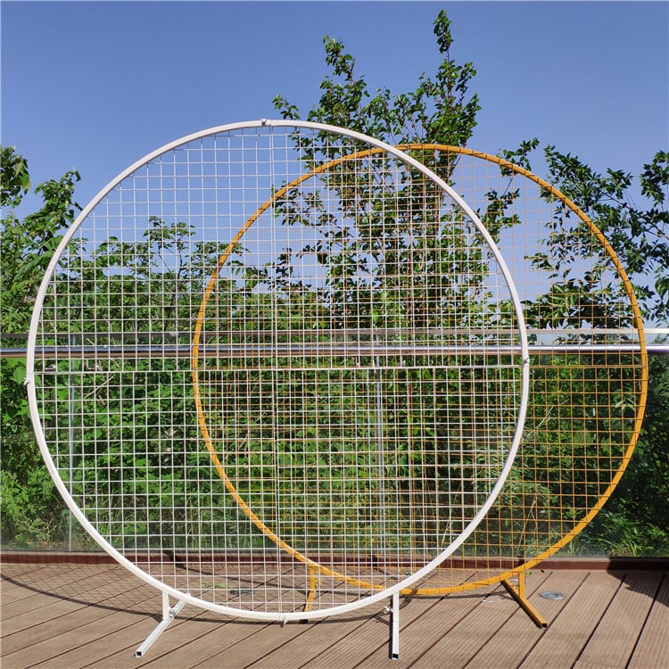 Round Grid Round Wedding Mesh Backdrop Wall Wedding - Etsy
