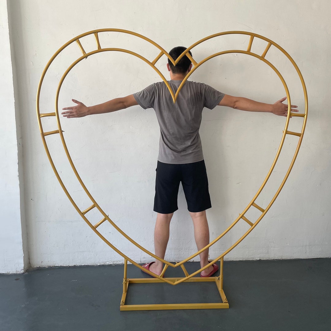 Heart Metal Arch Flower Stand for Wedding Backdrop Valentine's Day ...