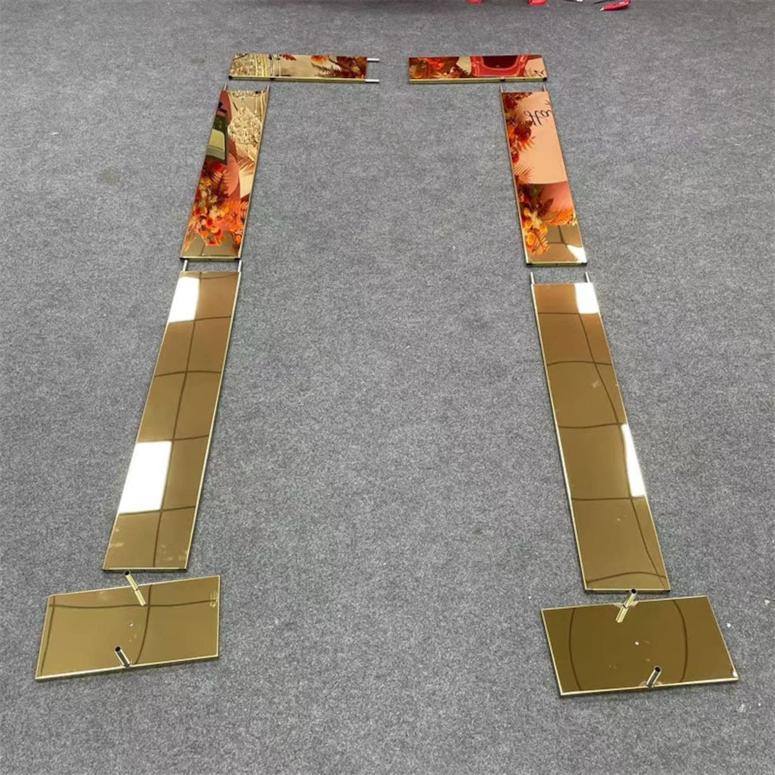 Gold Metal Wedding Arch: Stainless Steel Rectangle Party Backdrop ...