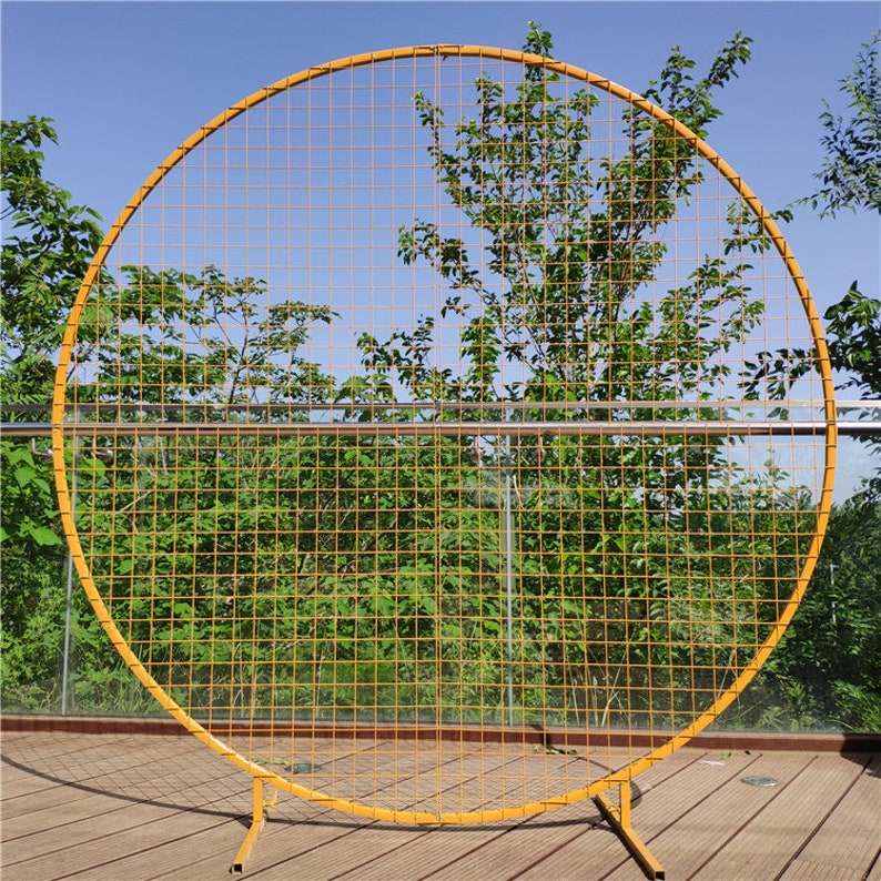 Round Grid Round Wedding Mesh Backdrop Wall Wedding - Etsy