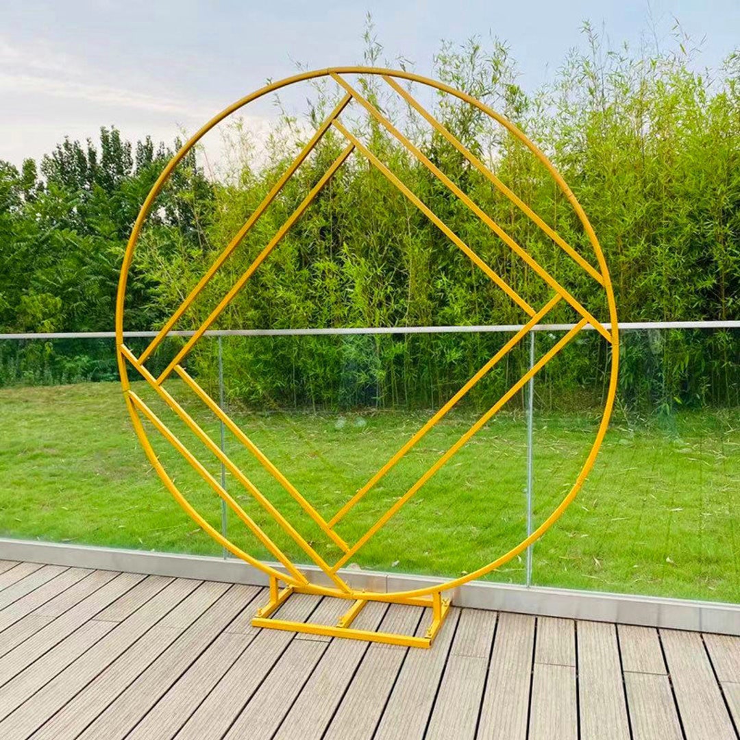 Diamond Arch, Round Rhombus, Metal Structure, Round Wedding Arch ...