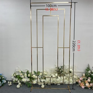 Shiny Gold Backdrop Wedding Arch Metal Floral Arch Backdrop Frame ...