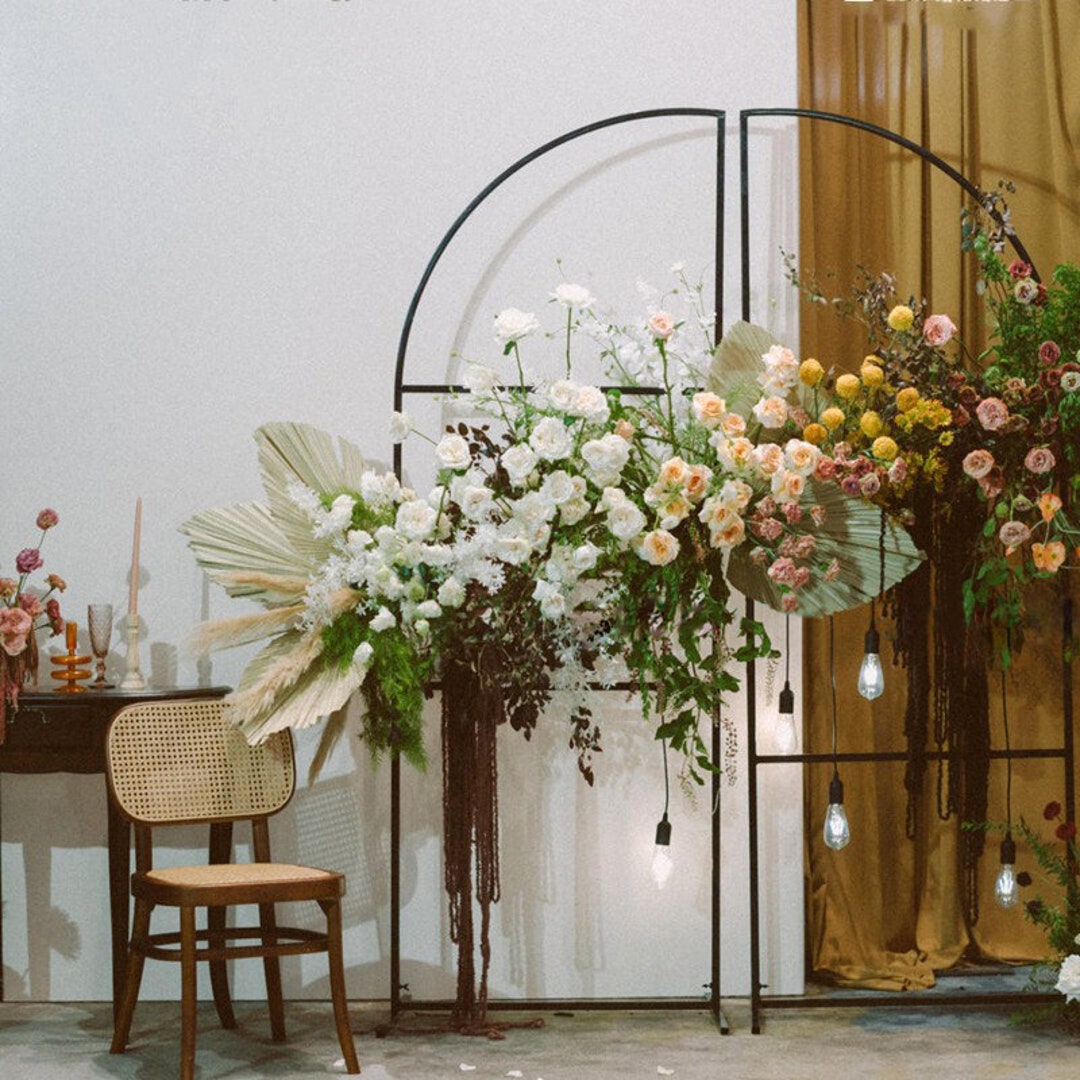Metal Flower Arch: Customizable Wedding Backdrop Frame - Etsy