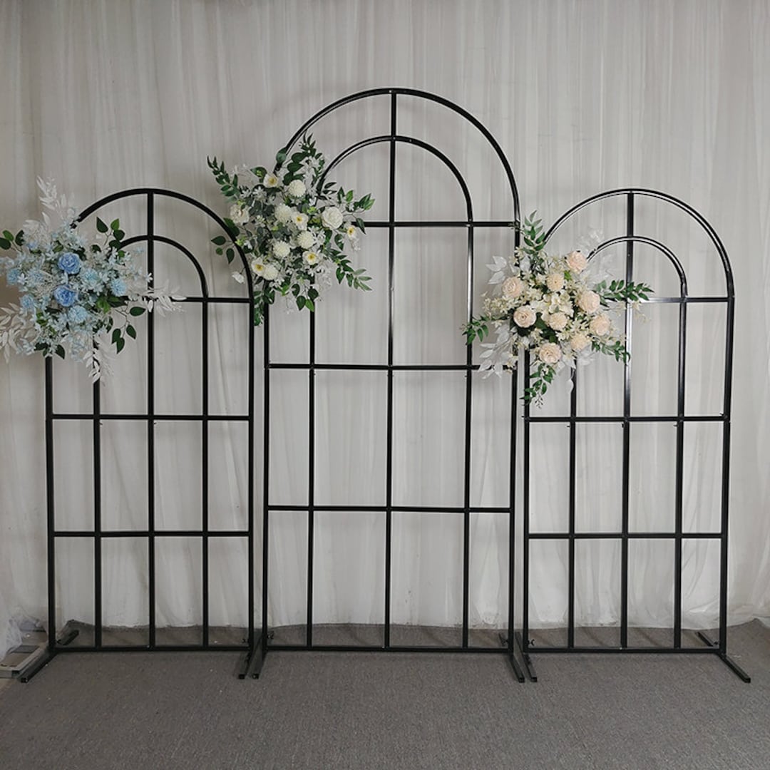 Metal Backdrop Frame Wedding Event Decor Stage Background Stand Flower ...