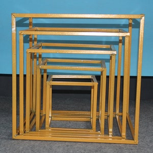 Metal Geometric Frame for Wedding Centerpieces Flower Stand Cube Frame ...