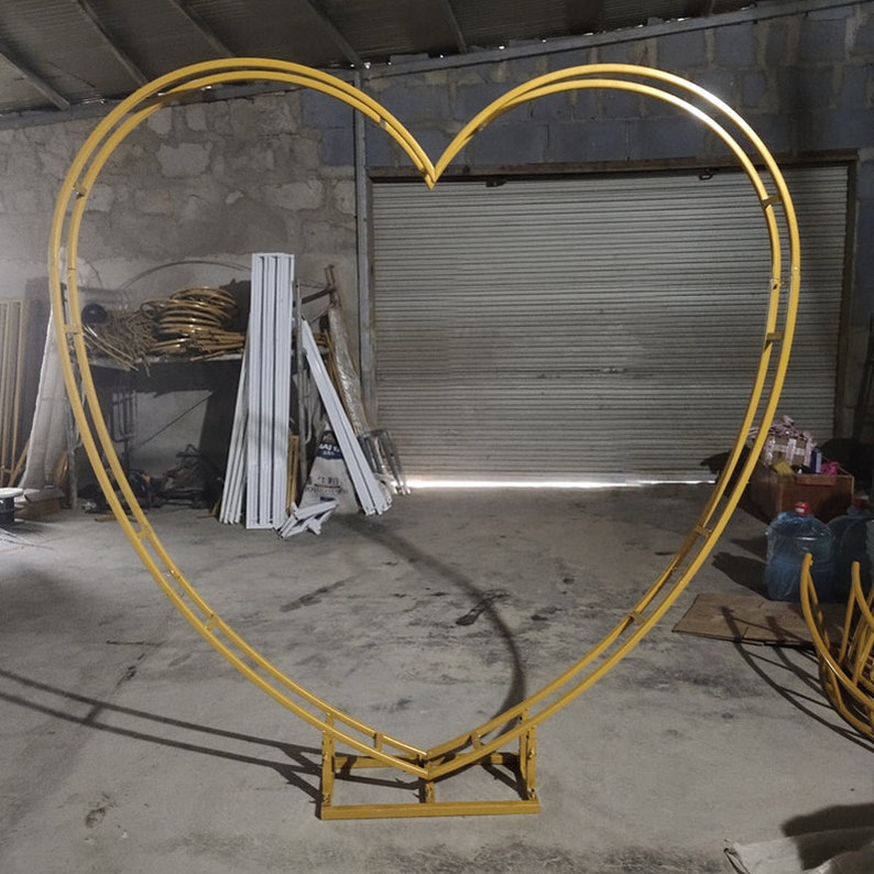 Double Heart Arch Metal Wedding Arch Heart Flower Arch - Etsy
