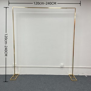 Shiny Gold Arch, Square Arch, Metal Wedding Arch, Floral Arch, Balloons ...