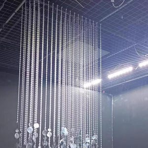 1PC Acrylic Crystal Bead Curtain Gold and Silver Sequin Pendant Wedding ...