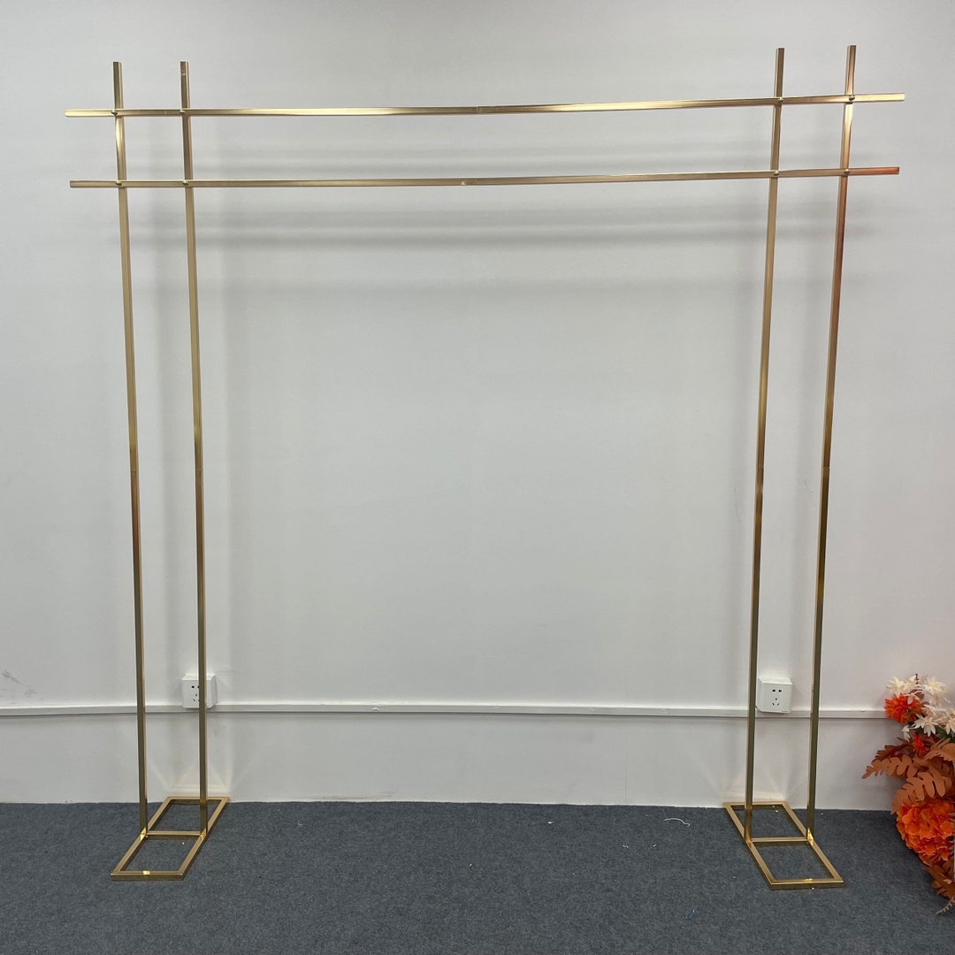 Shiny Gold Arch Metal Wedding Arch Golden Floral Arch Outdoor Wedding ...