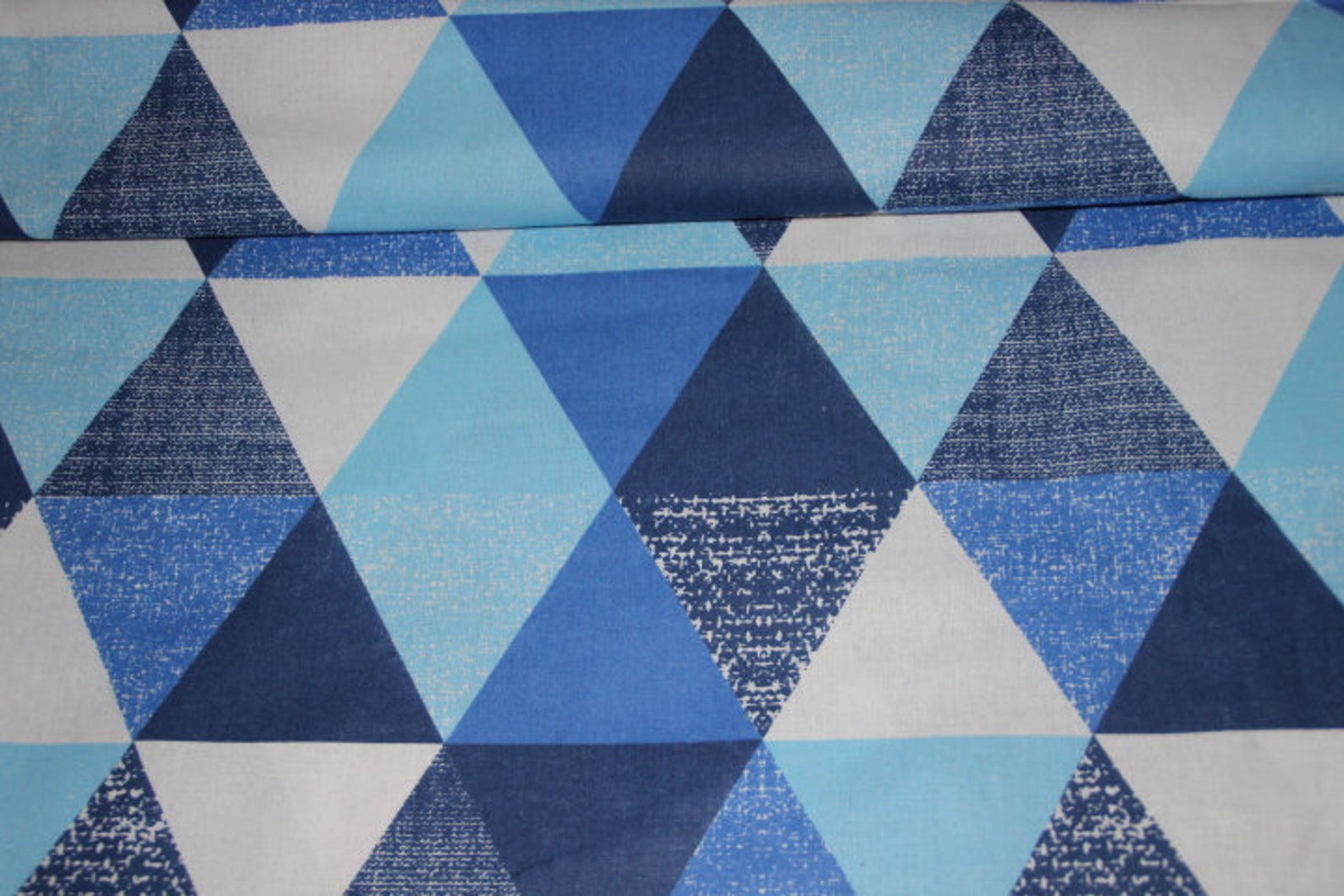 Fabric 100% Cotton White Blue Navy Geometric Print Fat Quarter - Etsy