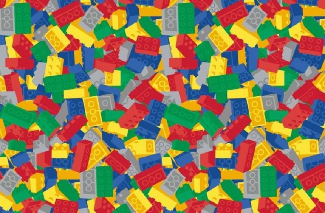 100% Cotton Lego Building Blocks Fabric - Etsy UK