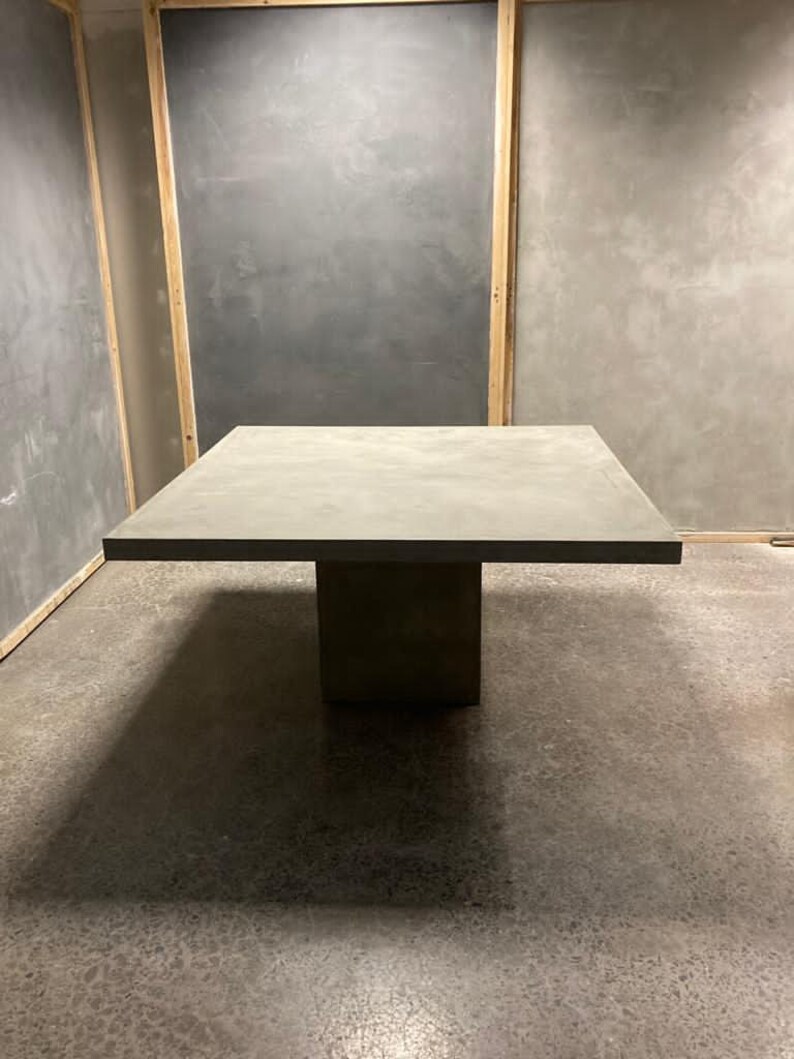 Concrete Dining Table Square Concrete Garden Table Large - Etsy