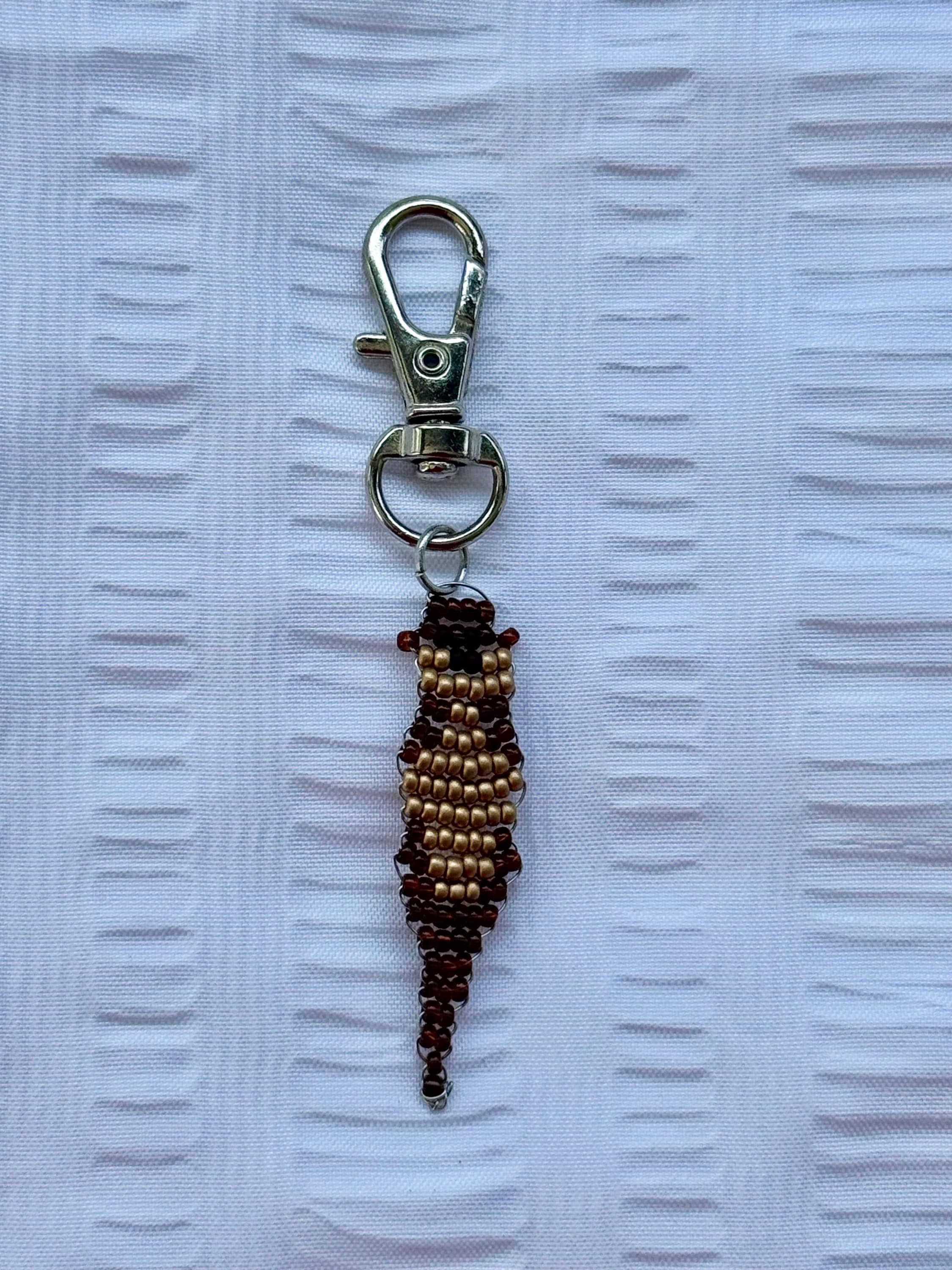 Beaded Keychain Charm - Handmade Beaded Bag/purse Charms, Seed Bead ...