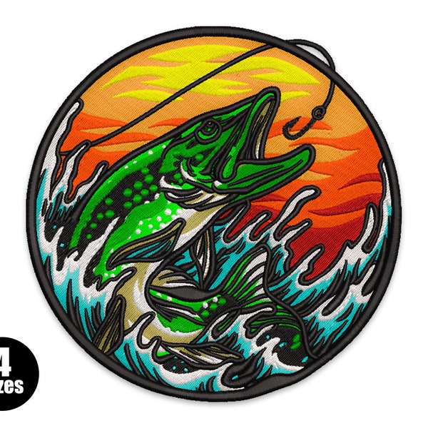 Fishing Embroidery - Etsy