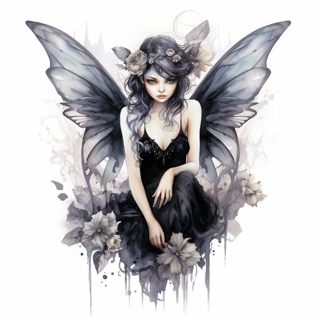 Vintage Gothic Fairy Clipart Gothic Fairy PNG Commercial - Etsy