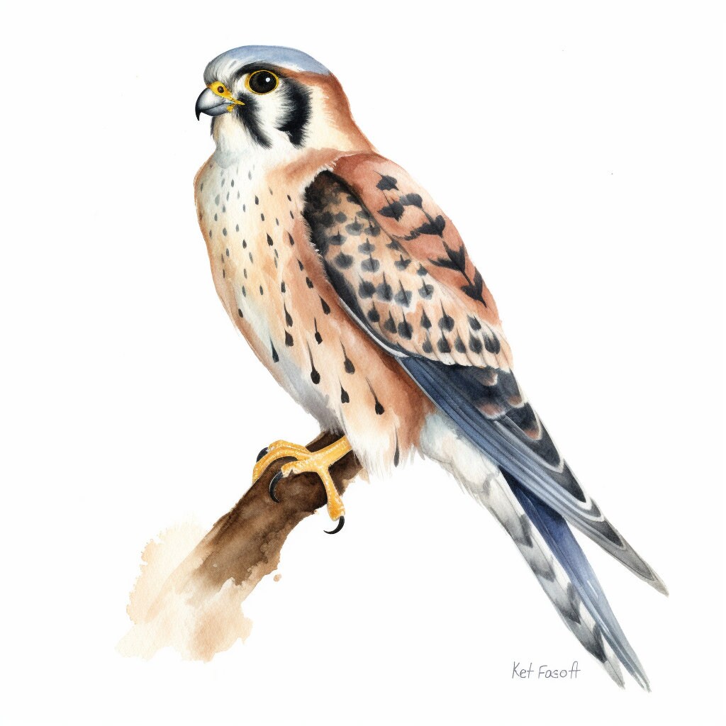 American Common Kestrel Clipart Bird Clipart Printable - Etsy