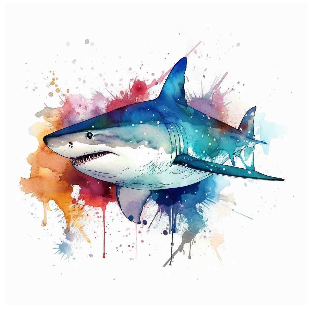 10 Pack High Definition Commercial Use Watercolor Sharks - Etsy
