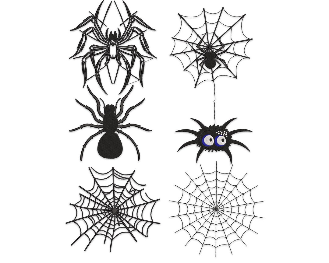 Spider Embroidery Design. Spider Web Machine Embroidery Design - Etsy