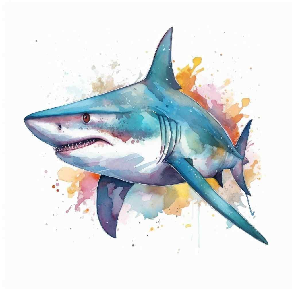 10 Pack High Definition Commercial Use Watercolor Sharks - Etsy