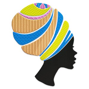 African Woman Embroidery Designs. Afro Girl Machine Embroidery Designs ...
