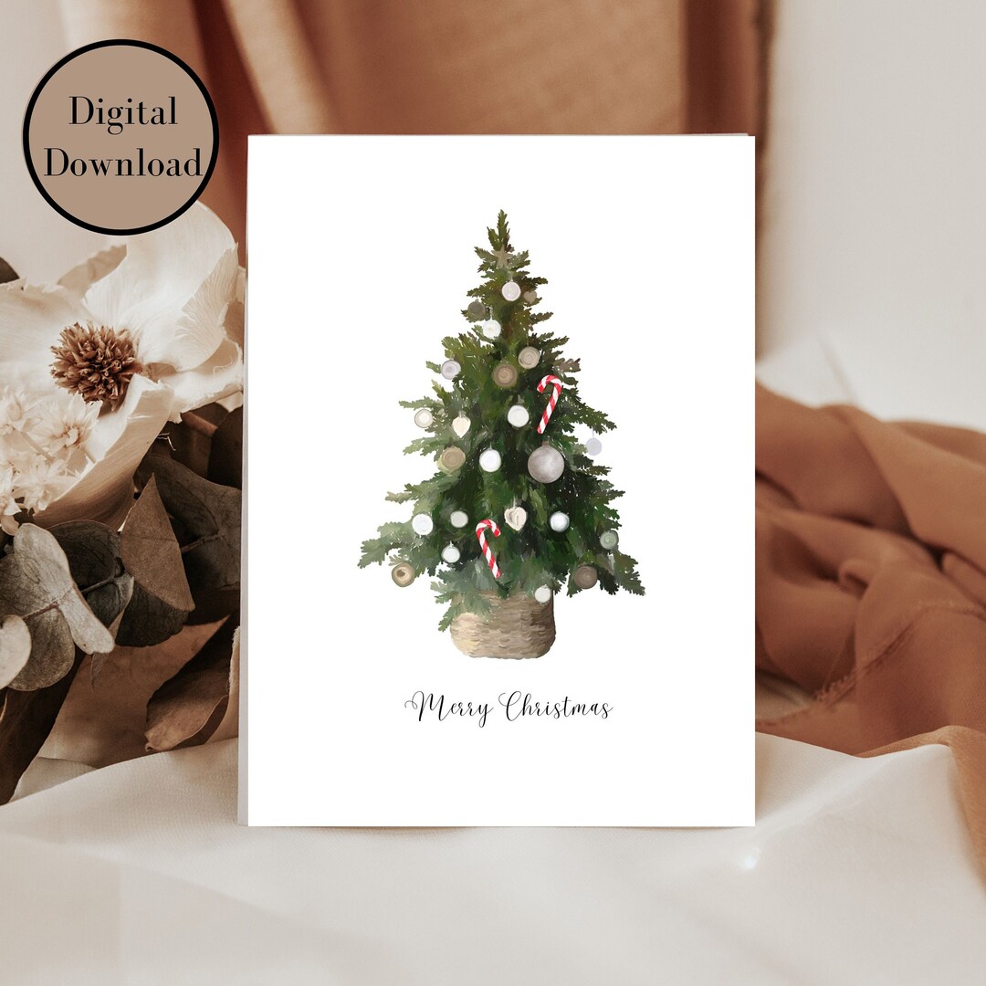 Printable Instant Download Christmas Card Christmas Tree - Etsy